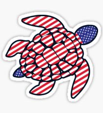 American Flag Turtle Stickers | Redbubble