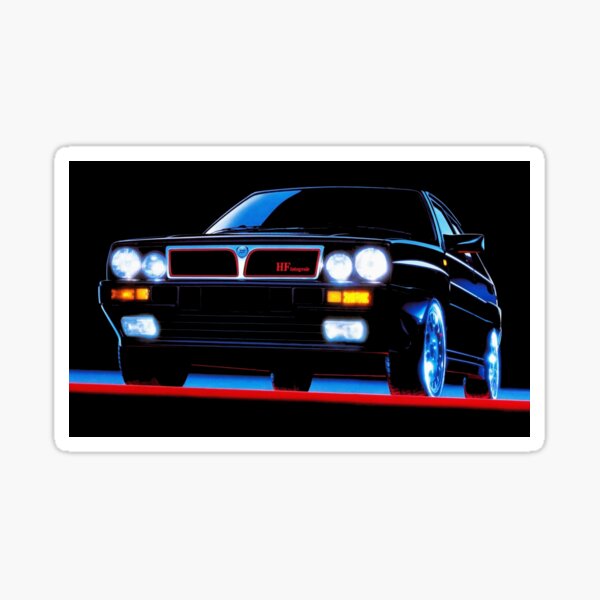 "DELTA HF - ADVERT" Sticker for Sale by ThrowbackMotors | Redbubble