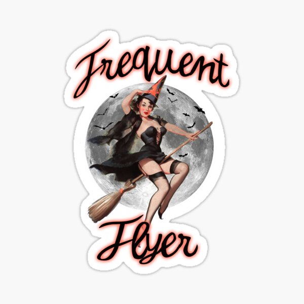 "frequent flyer" Sticker for Sale by mfinlay7 | Redbubble