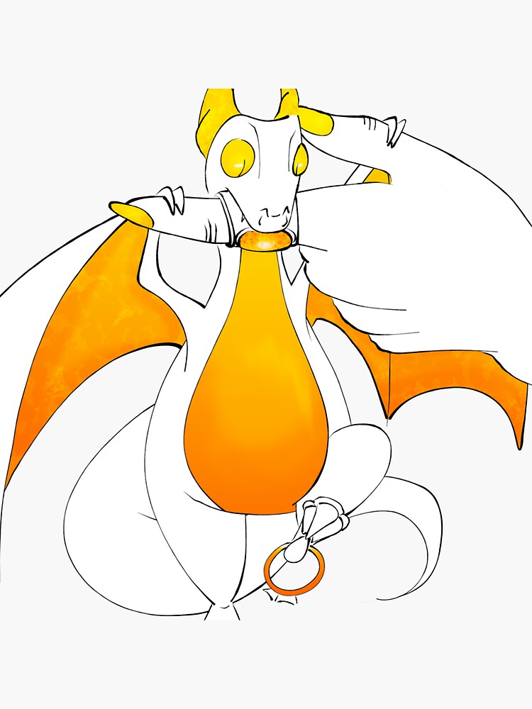 "Greedy Dragon" Sticker by spooky-kabuki | Redbubble