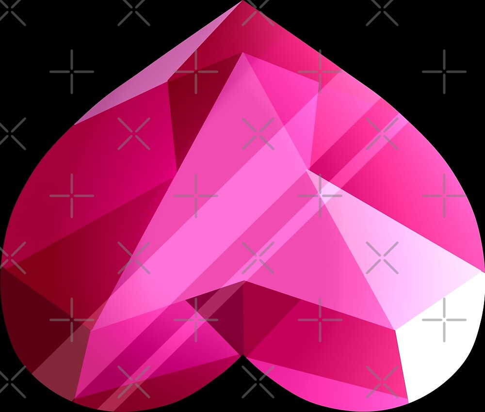 "Steven Universe - Spinel Heart Gem 2nd Form - Black Background" by ...