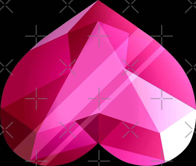 "Steven Universe - Spinel Heart Gem 2nd Form - Black Background" by ...