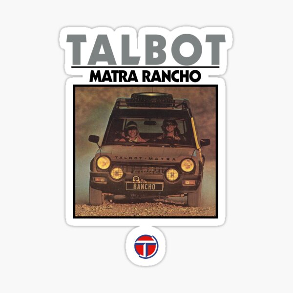 "TALBOT MATRA RANCHO" Sticker for Sale by ThrowbackM2 | Redbubble