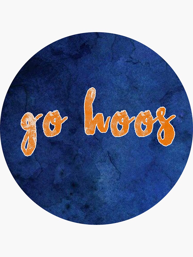 "Go Hoos" Sticker for Sale by collegeshop | Redbubble