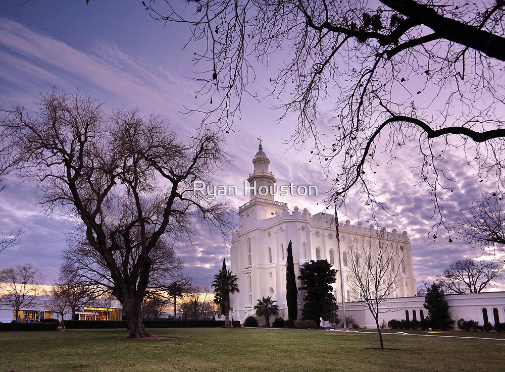 "St. George LDS Temple - Evening" by Ryan Houston | Redbubble