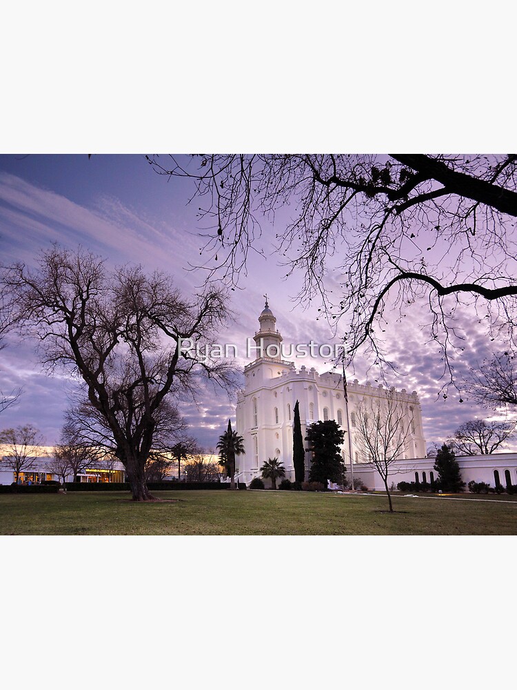"St. George LDS Temple - Evening" Poster by photoforyou | Redbubble