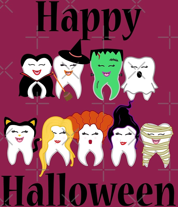 "Happy Halloween Teeth" by hippiehygienist | Redbubble