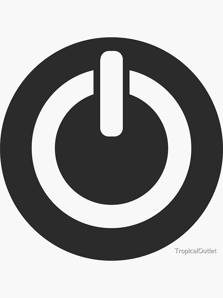 "Power Button" Sticker by TropicalOutlet | Redbubble