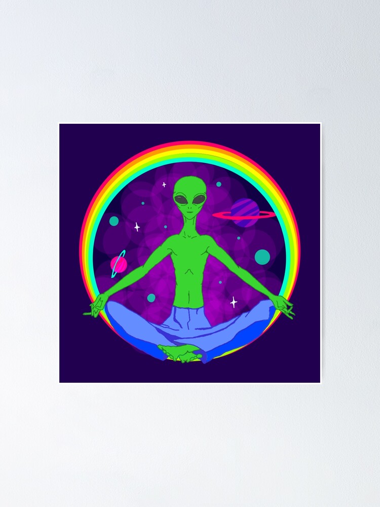 "Peace Alien" Poster by KaylaDickerson | Redbubble