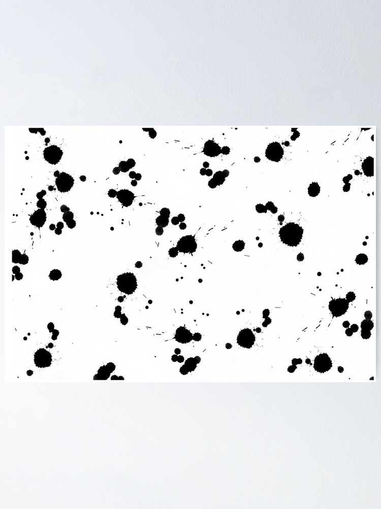 "Black and white splash pattern decor " Poster for Sale by ...