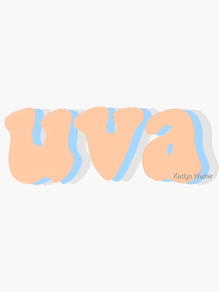 "UVA sticker" Sticker for Sale by wkatlyn | Redbubble