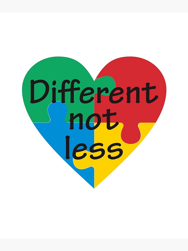 "Different Not Less Autism Awareness" Poster for Sale by brandonv111 ...