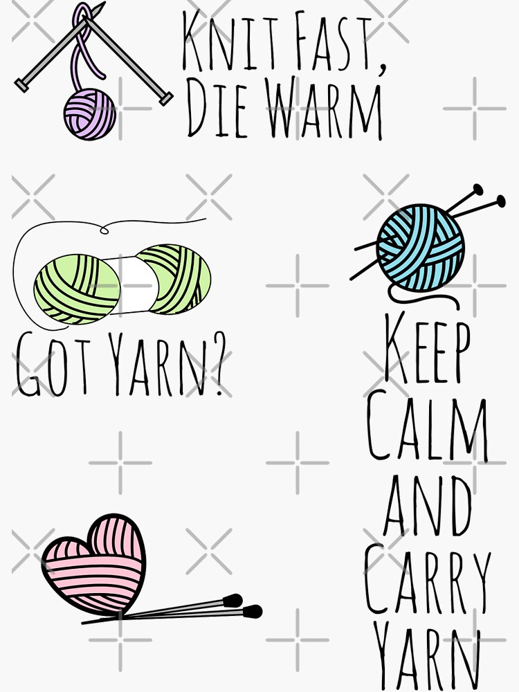 "Knitting" Sticker for Sale by tristahx | Redbubble
