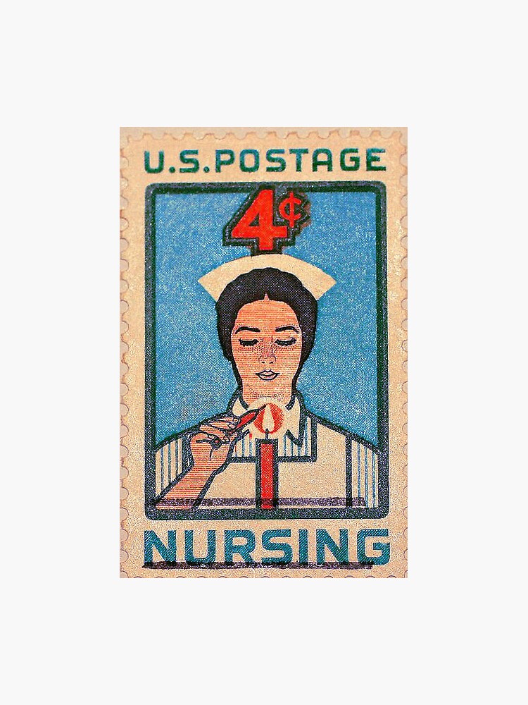 "Nursing Stamp" Sticker for Sale by avillani | Redbubble