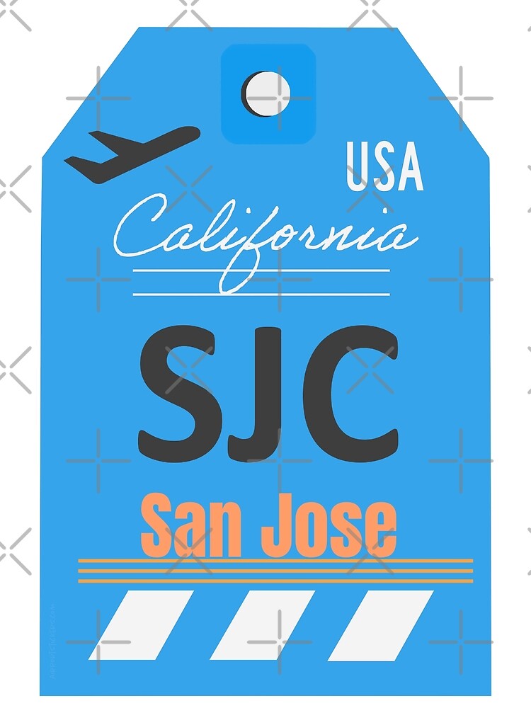 " San Jose airport SJC " by airportstickers K. G. | Redbubble
