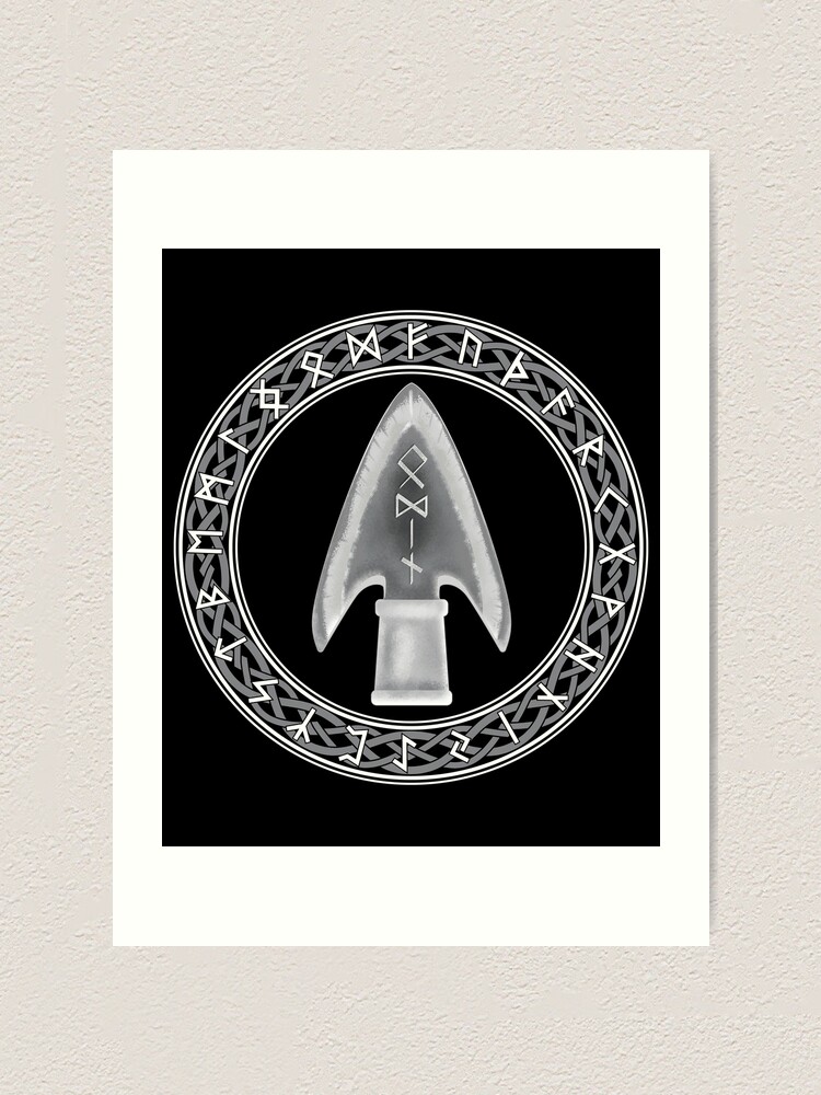 "Gungnir With ODIN Runes- Spear Of Odin" Art Print for Sale by ...
