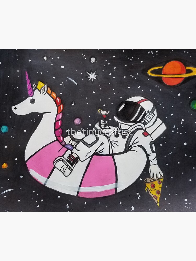 "Space Pizza" Sticker for Sale by thetinycraftist | Redbubble