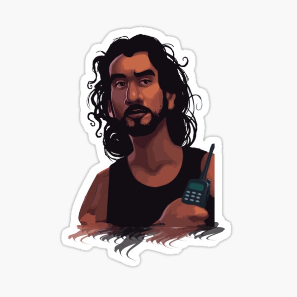 "LOST Sayid portrait" Sticker for Sale by domskalis | Redbubble