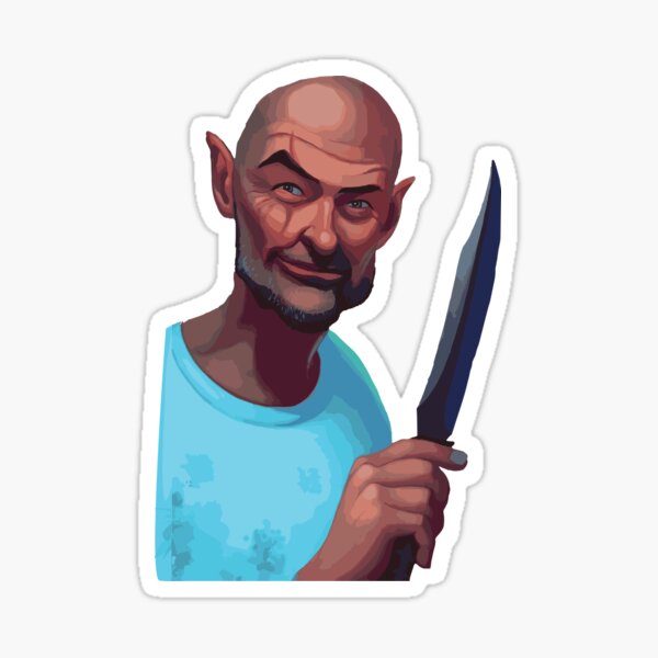 "Lost John Locke portrait" Sticker by domskalis | Redbubble