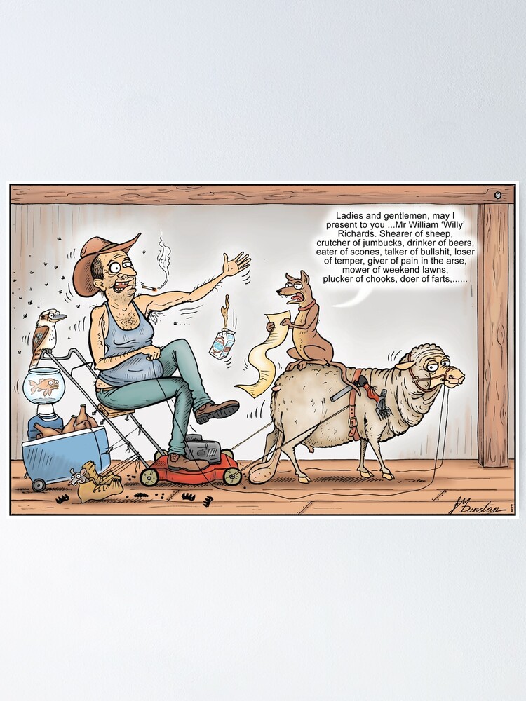 "Shearer Of Sheep" Poster for Sale by Jed Dunstan | Redbubble