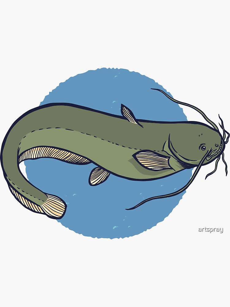 "Catfish Sticker" Sticker by artspray | Redbubble