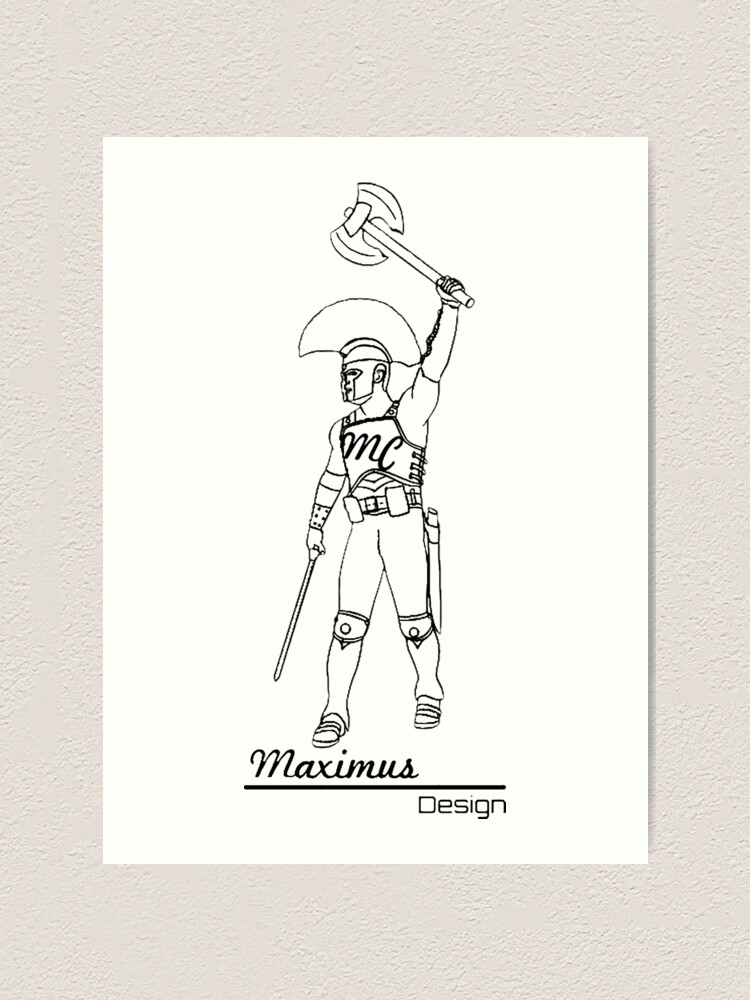 "Maximus Design First Edition (Black and White)" Art Print for Sale by ...