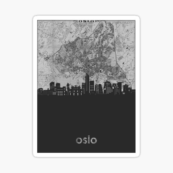 "oslo skyline" Sticker by BekimART | Redbubble