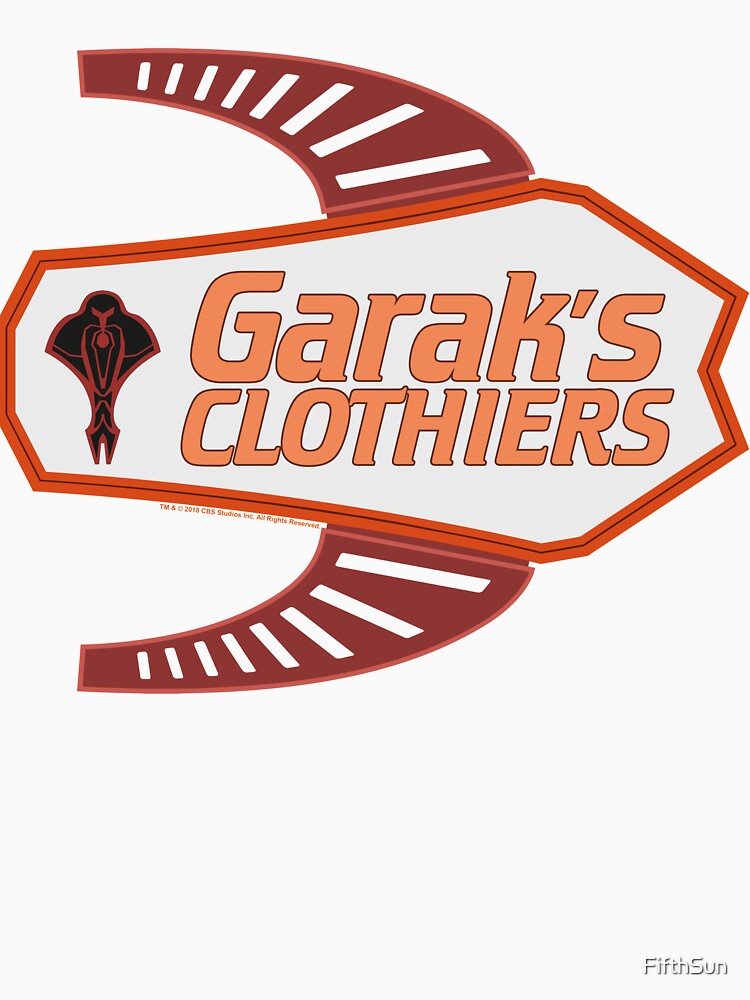 "Star Trek Deep Space Nine Garak's Clothiers Logo" T-shirt by FifthSun ...