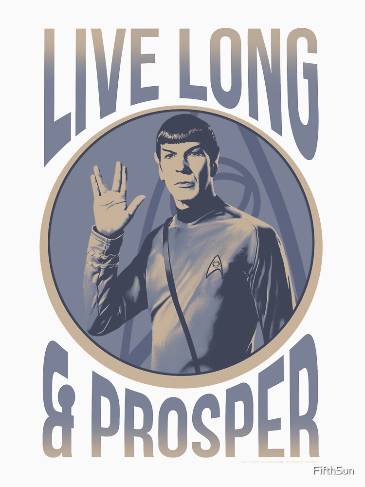 "Star Trek Original Series Spock Blue Hue Portrait Poster" T-shirt for ...