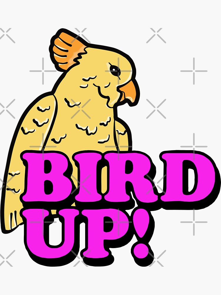 "Bird Up " Sticker for Sale by SpockJenkins | Redbubble