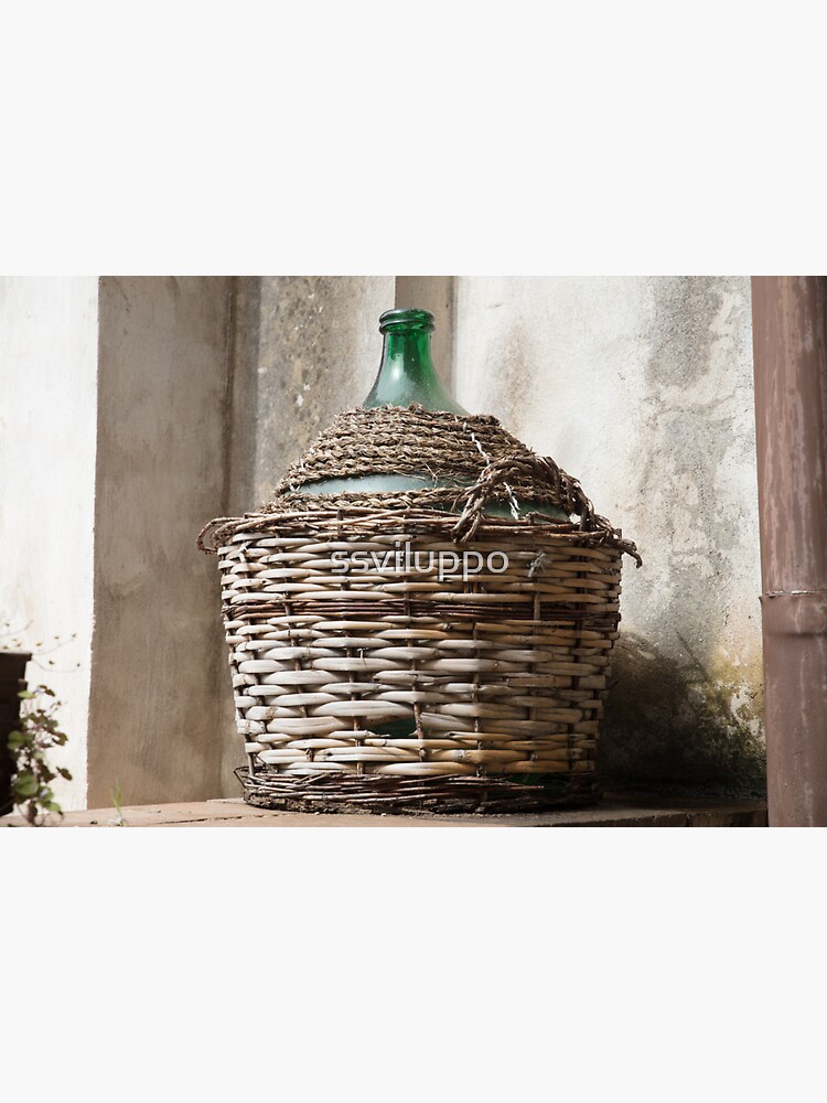 "Empty carboy in rustic house, " Sticker for Sale by ssviluppo | Redbubble