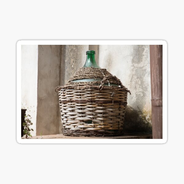 "Empty carboy in rustic house, " Sticker for Sale by ssviluppo | Redbubble