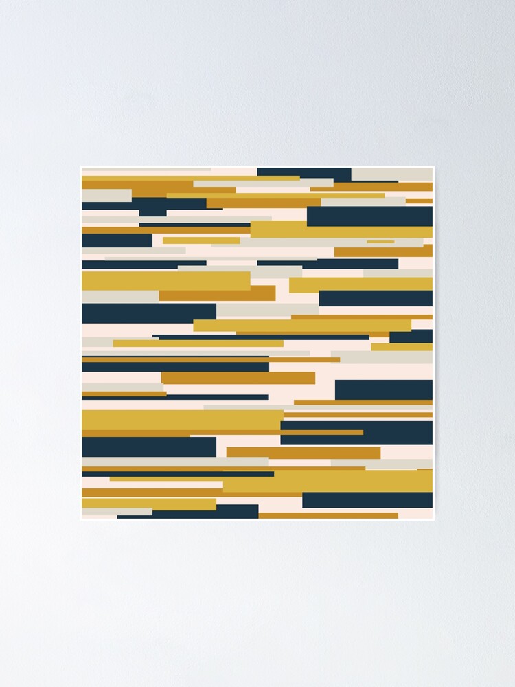 "Wright Midcentury Modern Geometric Abstract Pattern in Mustard Yellow ...