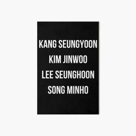 "WINNER Names" Art Board Print for Sale by PaperMoonKPOP | Redbubble