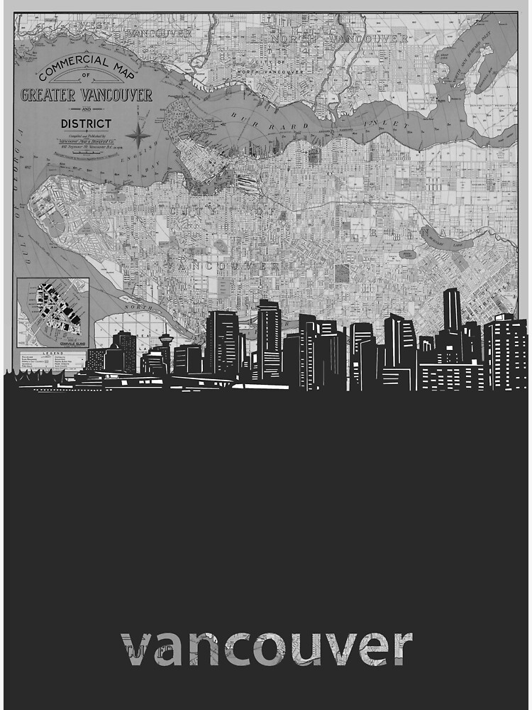 Vancouver skyline Premium Matte Vertical Poster sold by Libya English ...