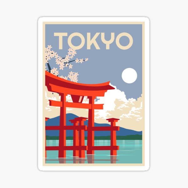 "Beautiful Tokyo" Sticker by deepsweller | Redbubble