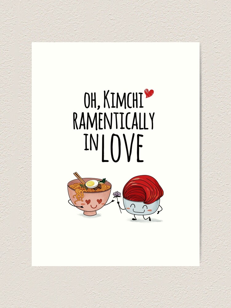 "ramen noodles and kimchi, funny memes for couples and foodies " Art ...