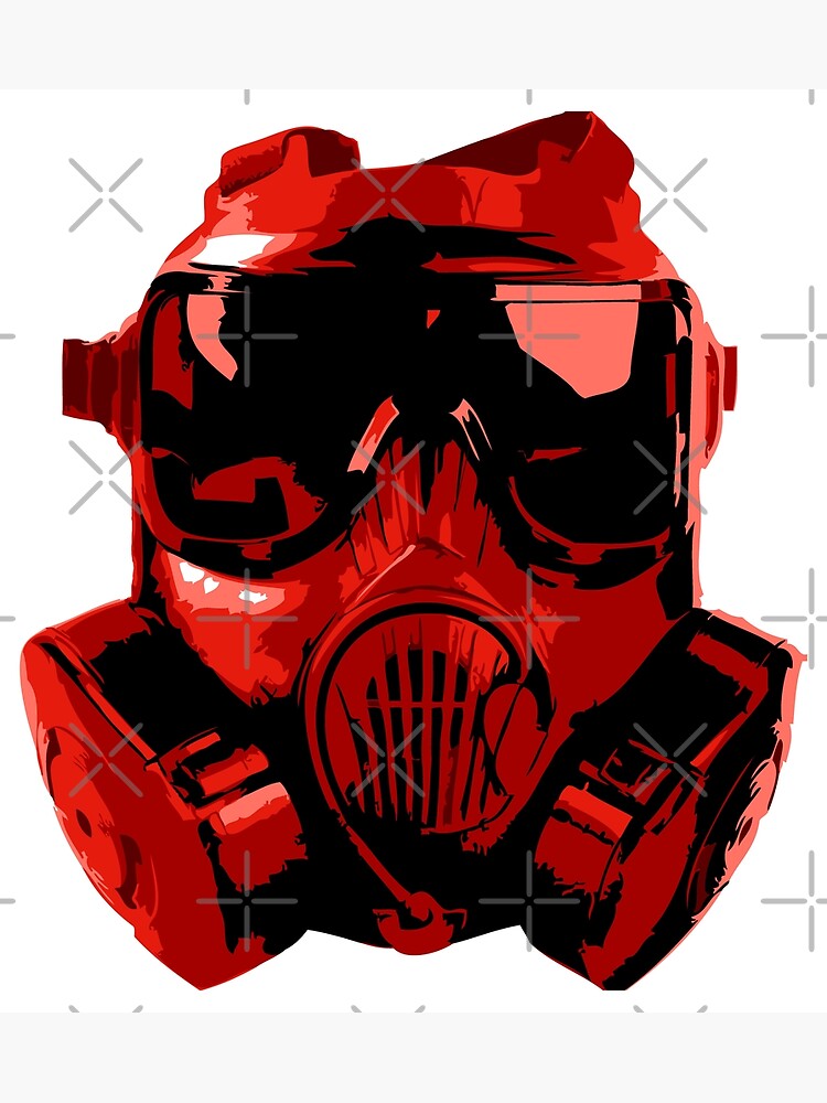 "Red Gas Mask" Poster for Sale by Fast-Designs | Redbubble