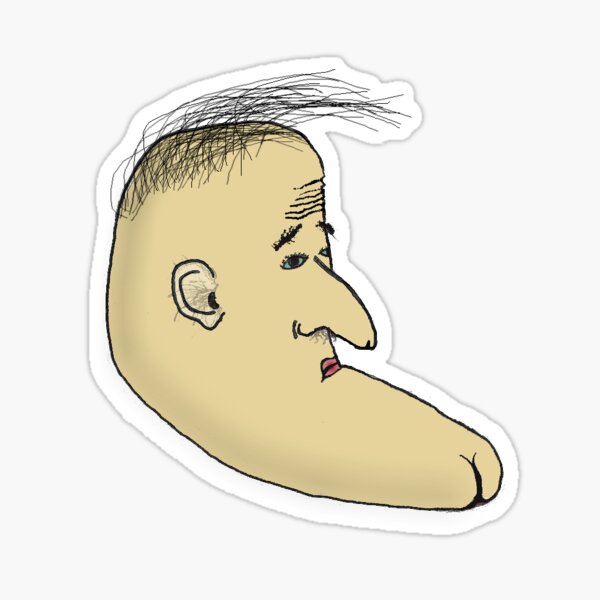 "Moon Man Face" Sticker for Sale by Andreilares | Redbubble