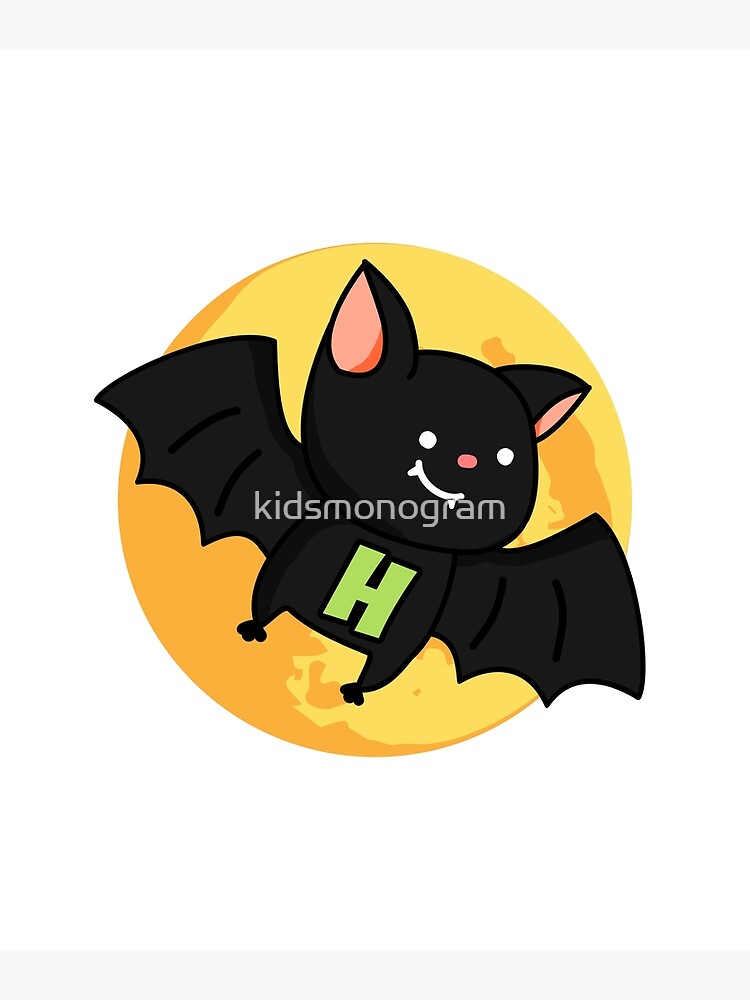 "Alphabet Letter H Bat" Poster by kidsmonogram | Redbubble