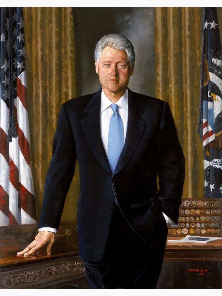 "Bill Clinton presidential portrait painting" Sticker for Sale by ...