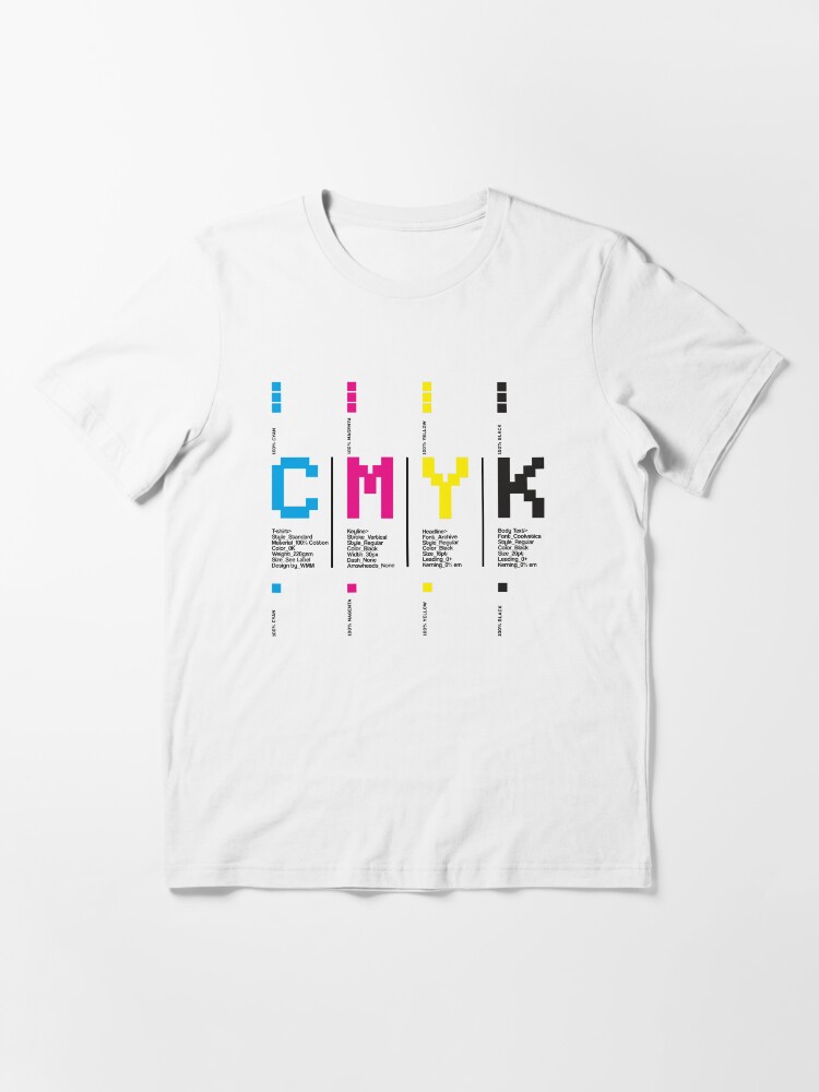 "CMYK Color Typography Typeface Prepress Graphic Design" T-shirt by ...