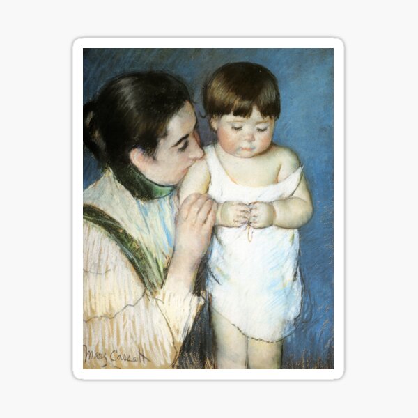 "Mother and child vintage painting - mary cassatt " Sticker for Sale by ...