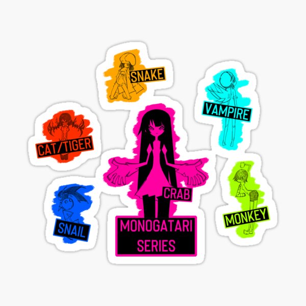 "Monogatari Series" Sticker by TristamDark205 | Redbubble