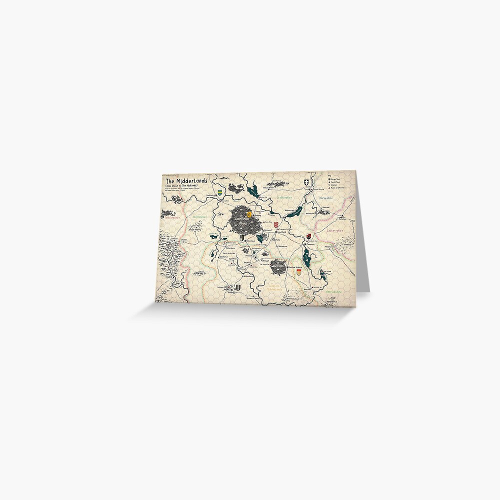 "The Midderlands Hex Map (Parchment Version)" Poster for Sale by ...