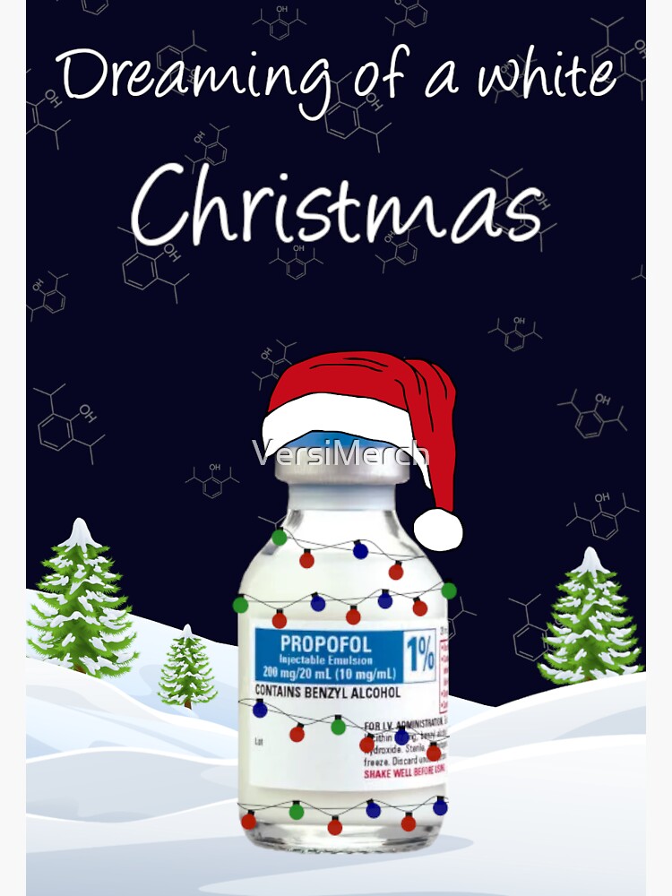 "Anesthesia / Anaesthesia Christmas Card" Sticker for Sale by ...