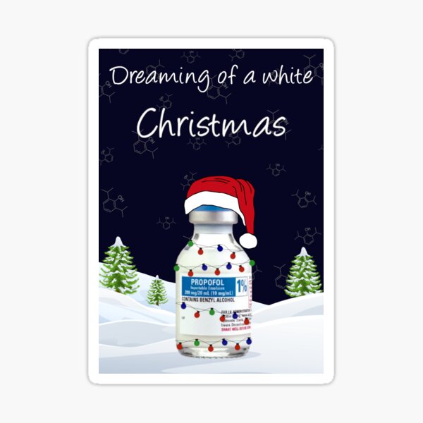 "Anesthesia / Anaesthesia Christmas Card" Sticker for Sale by ...