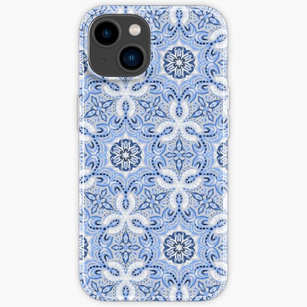 "Periwinkle Blue Textured Boho Hex Pattern" iPhone Case for Sale by ...
