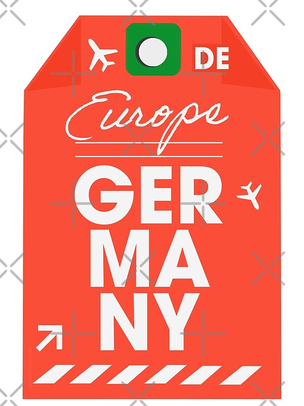 "Travel sticker Germany luggage tag design" by airportstickers K. G ...