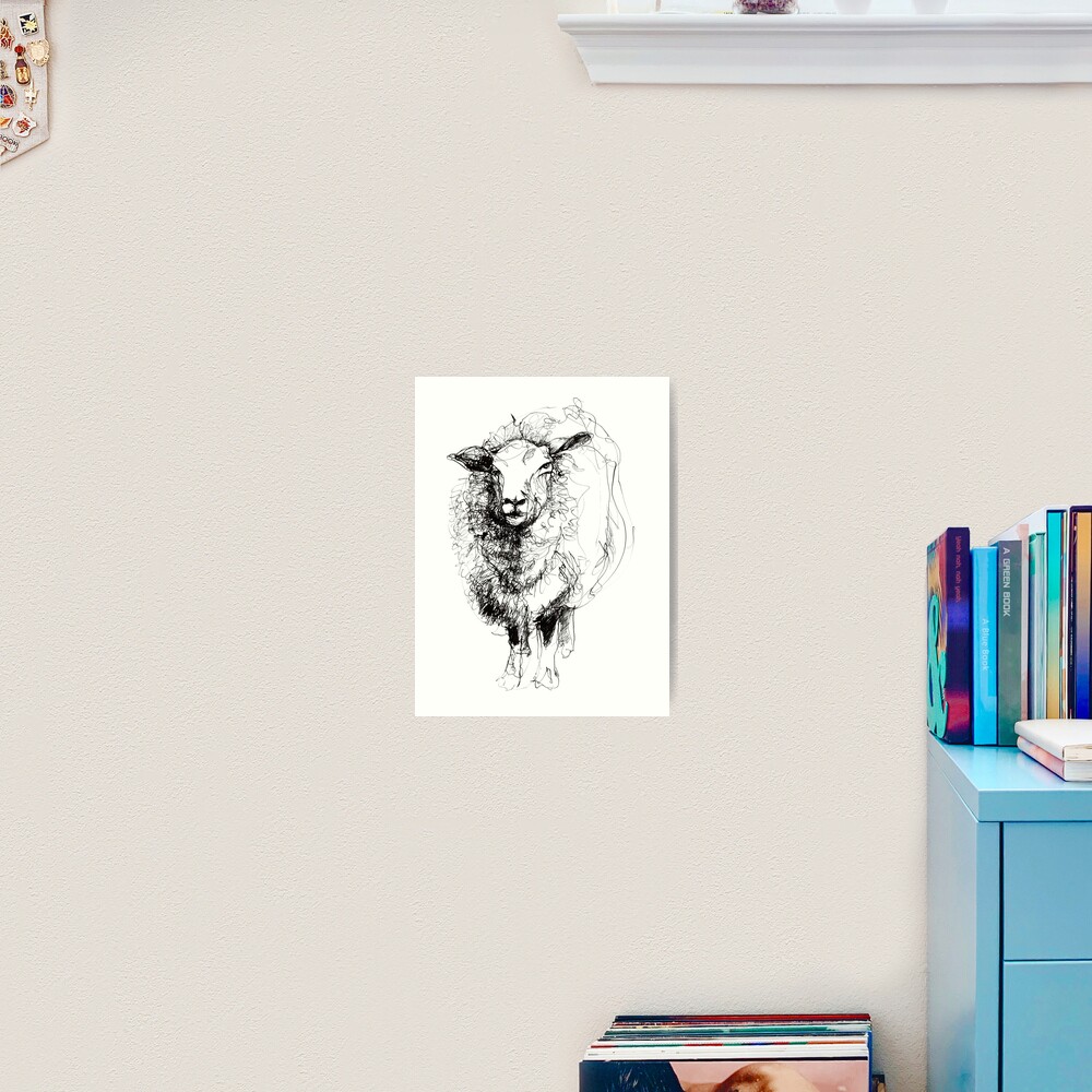 "Sheep Ink drawing" Art Print by Rachelmcw68 | Redbubble